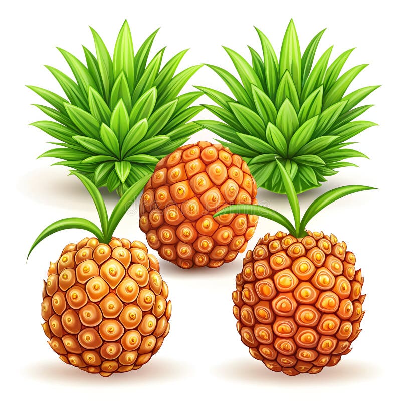 Pandanus Fruit Icons Stock Illustrations – 5 Pandanus Fruit Icons Stock ...