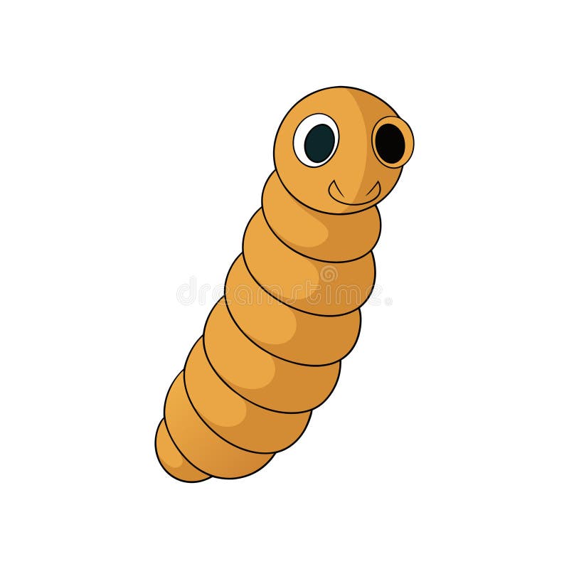 Detailed Color Illustration of Maggot Stock Illustration - Illustration ...