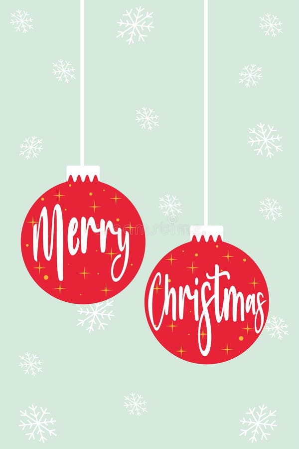 Detailed Colored Vertical Christmas Card Vector Stock Illustration