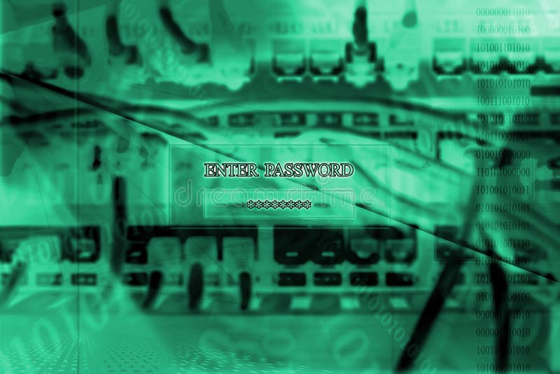 Enter Your Safe Password on Digital Screen Stock Illustration ...