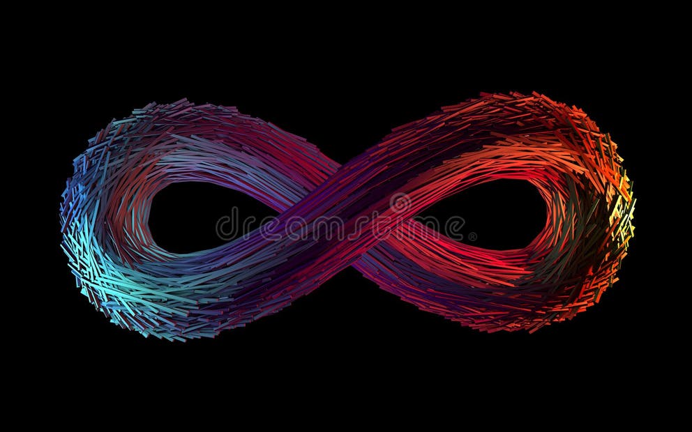 Detailed and Colorful Infinite or Endless Loop - 3d Illustration Stock ...