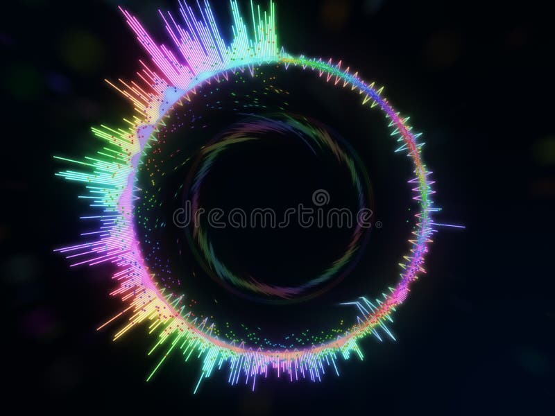 3d Audio Spectrum Audio Spectrum Stock Illustration - Illustration of ...