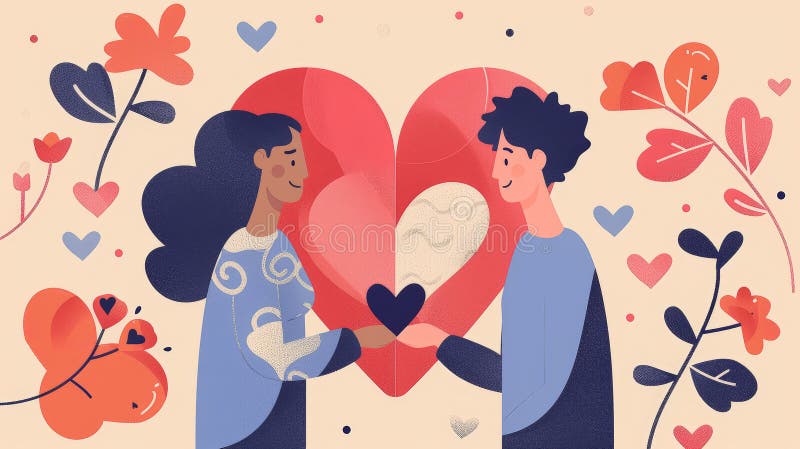 Healthy Relationships Concept Vector Illustration. Generative AI Stock ...