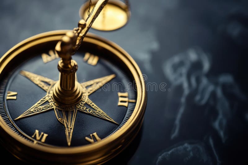 A Detailed Compass Rests on a Dark Surface, Representing Ethics ...