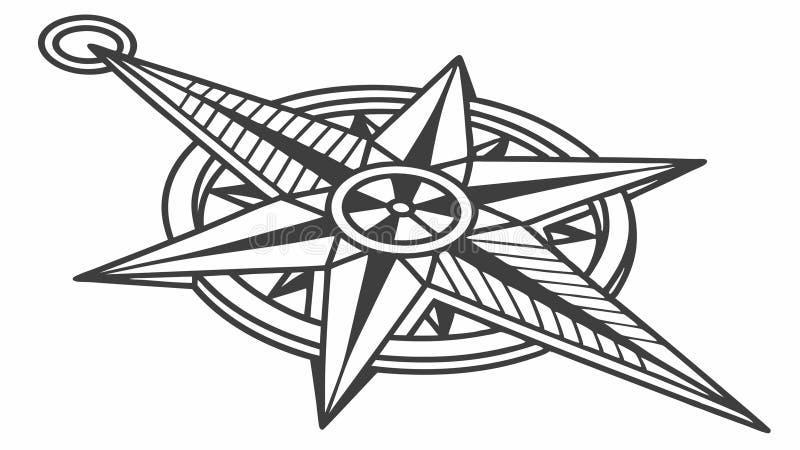 Detailed Compass Rose for Navigation and Direction, Vector Design ...
