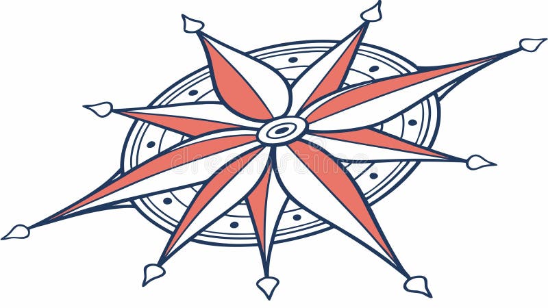 Detailed Compass Rose Navigation Symbol Vector, Vector Design ...