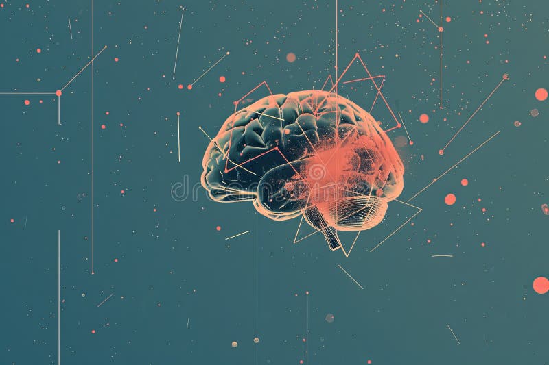 Computer Generated Human Brain Stock Illustration - Illustration of ...
