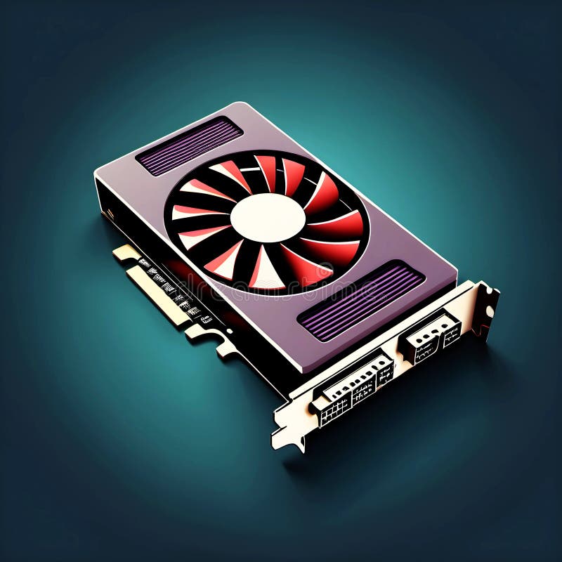 Graphics Card Icon Digital Accelerator Stock Illustration ...