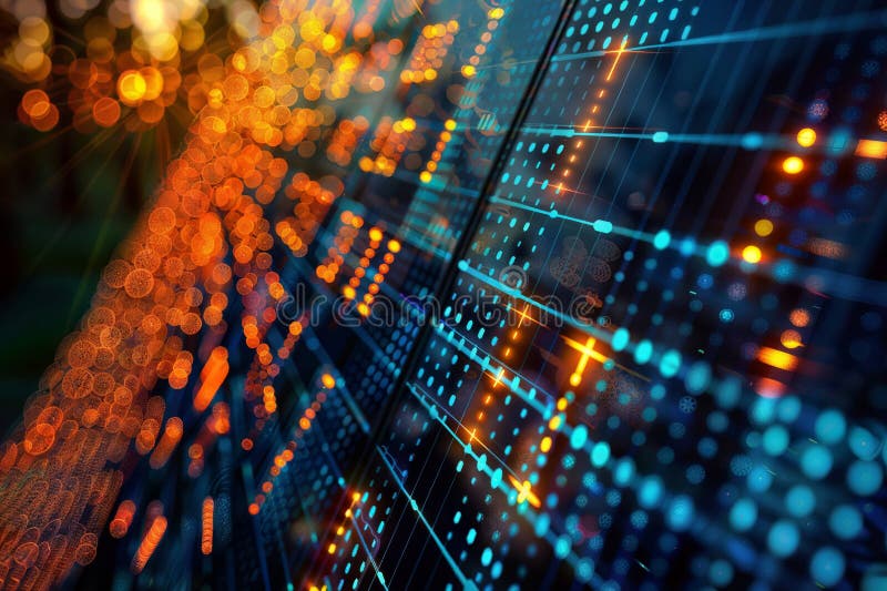 Digital Data Display: Sci-Fi Futuristic View, Generative Ai Stock ...
