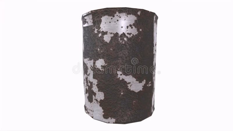Concrete Texture Cylinder Isolated on White Stock Footage - Video of ...