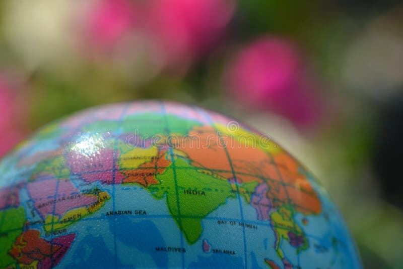 Detailed Continent World Map with Countries and Cities Stock Photo ...