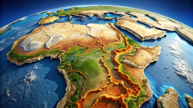 Understanding African Tectonic Plate Boundaries a Contour Map ...
