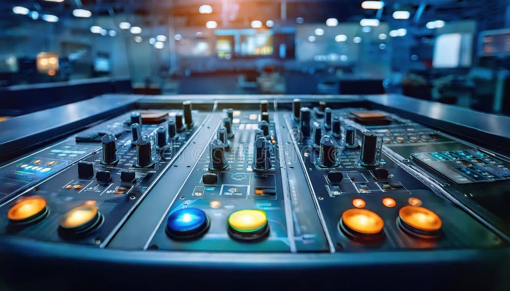 Control Panel Showcasing Intricate Machinery in Stock Image - Image of ...