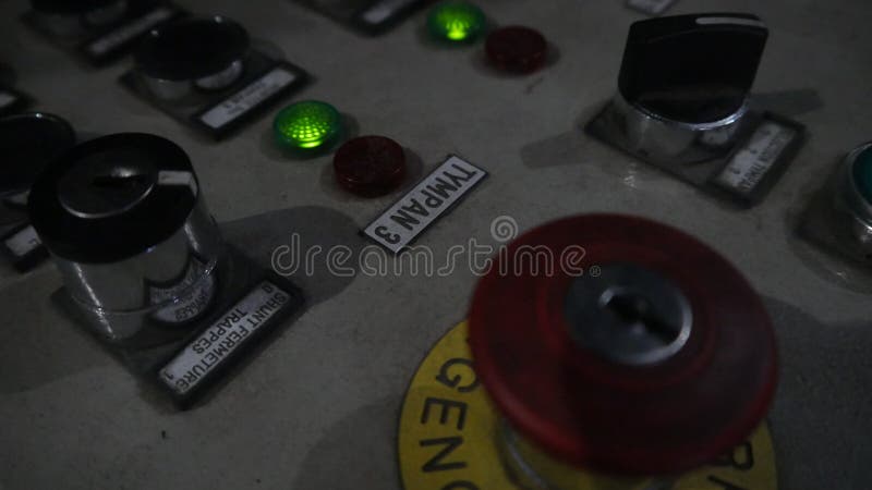 Electrical Equipment Control Panel with Rotary Knobs, Gray Plate ...
