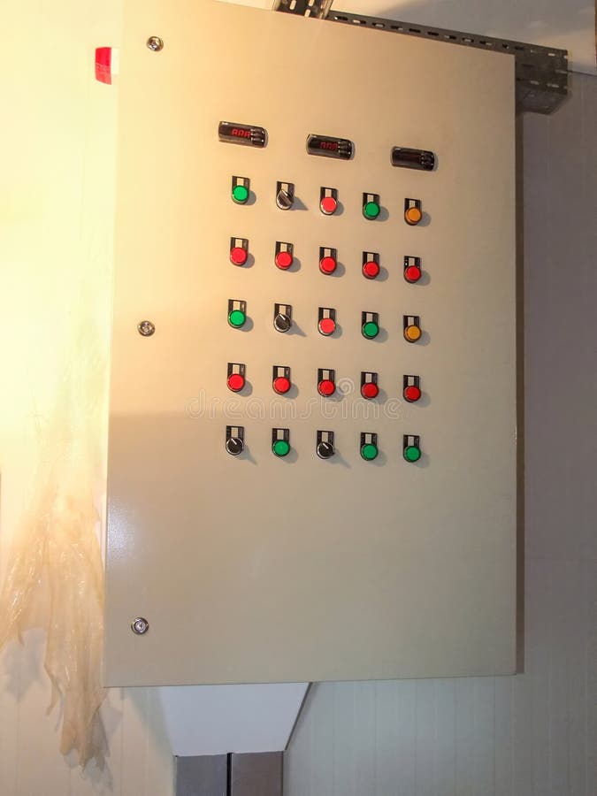 Detailed Control Panel Showing Indicators, Digital Displays, and ...