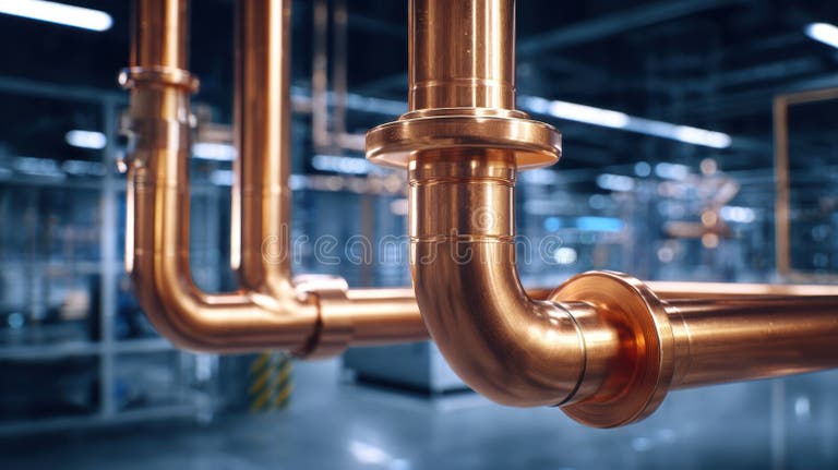 The Detailed Copper Piping System in an Industrial Environment AI ...