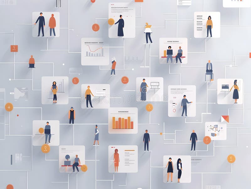 Detailed Corporate Organizational Chart Depicting Efficient Workflow ...
