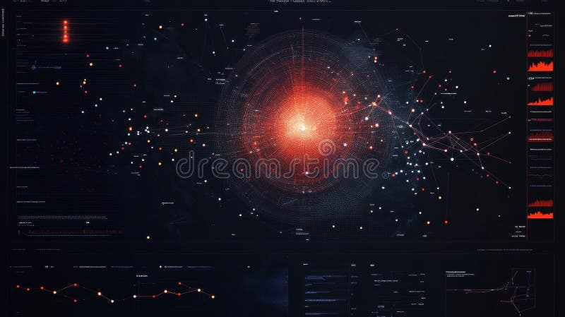 Detailed Cosmic Data Visualization Displaying Endless Stars and ...
