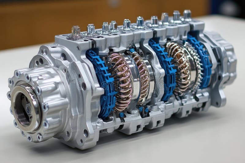 High-Precision Cutaway Model of an Automotive Transmission System Stock ...