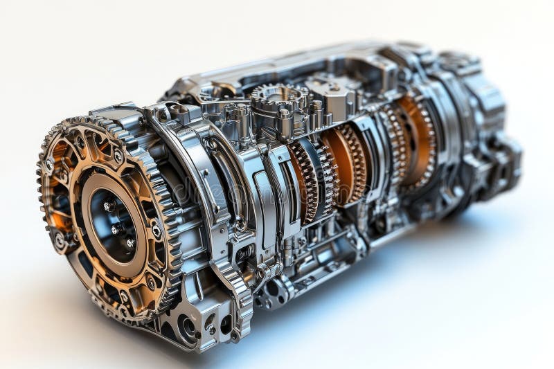 High-Detail 3D Render of Modern Automatic Transmission Gearbox Stock ...