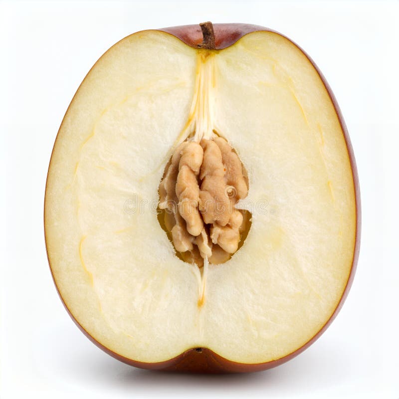 Cross-section of a Jujube Fruit Revealing Its Core Details Closeup ...