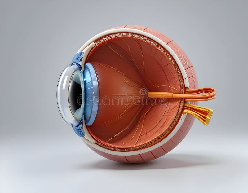 Eye Cross Section Anatomy Model Showing Internal Structure Diagram Stock Photo - Image of model ...