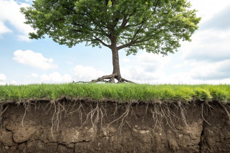 Soil Tree Roots Clouds Stock Illustrations – 375 Soil Tree Roots Clouds ...
