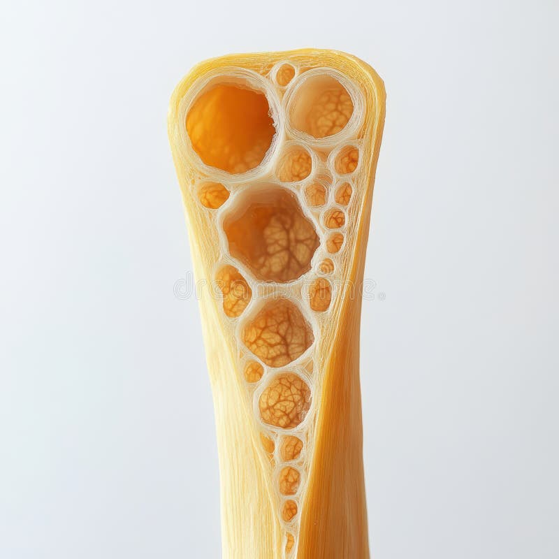 Detailed Cross-Section of Striking Organic Structure in Bright Light ...