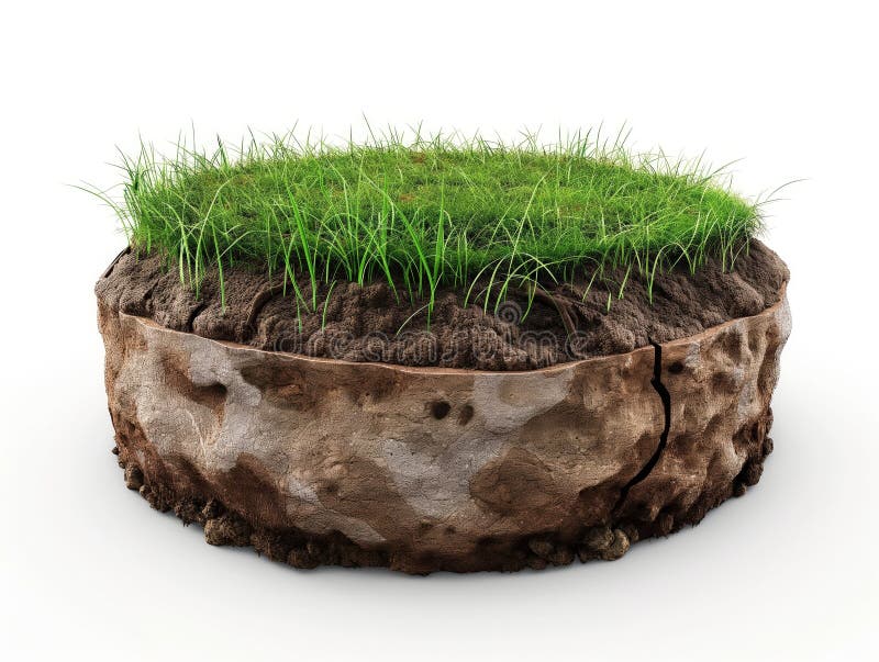 Cross-section of Soil with Grass Stock Image - Image of fertile, grass ...