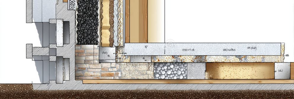 Cross-section Diagram of a Wall Showcasing Insulation and Cladding ...