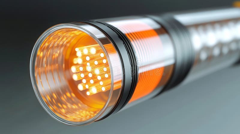 Detailed Cross Sectional View of High Voltage Cable Components and ...