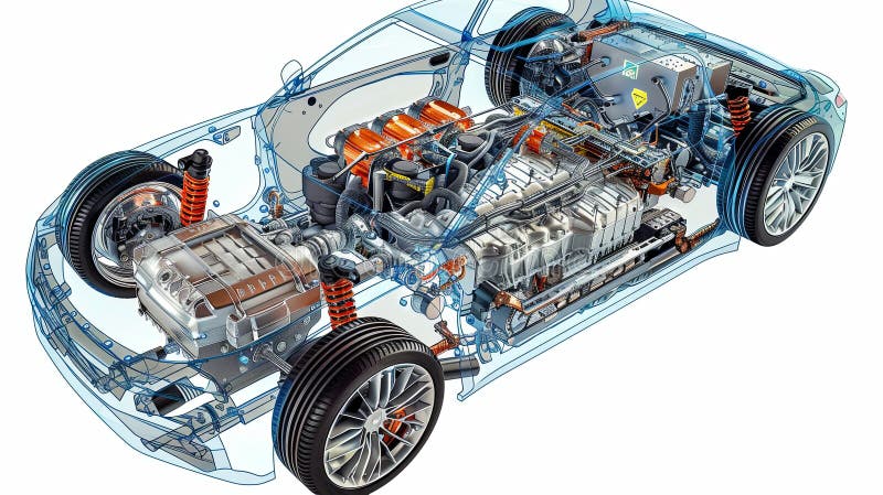 Detailed Cutaway View of an Automatic Transmission. Stock Illustration ...