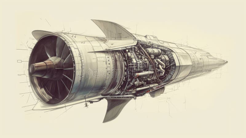 Jet Engine Cutaway Stock Illustrations – 97 Jet Engine Cutaway Stock ...