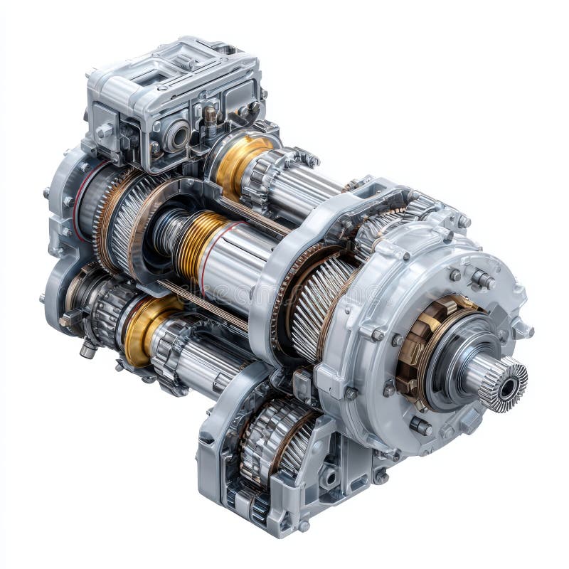 Detailed Cutaway View of a Modern High-Performance Engine System Stock ...