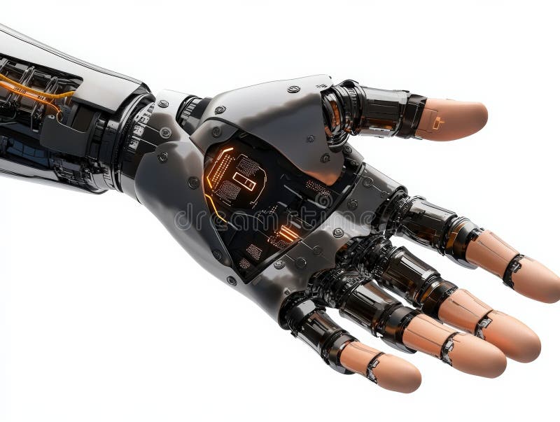 Detailed Cyborg Hand with Advanced Robotic Components Generative AI ...