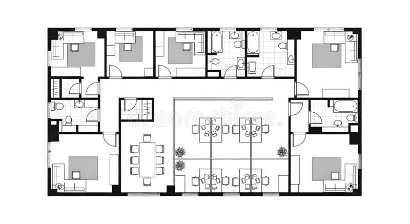 Space Architectural Floor Plan Stock Illustrations – 7,019 Space ...