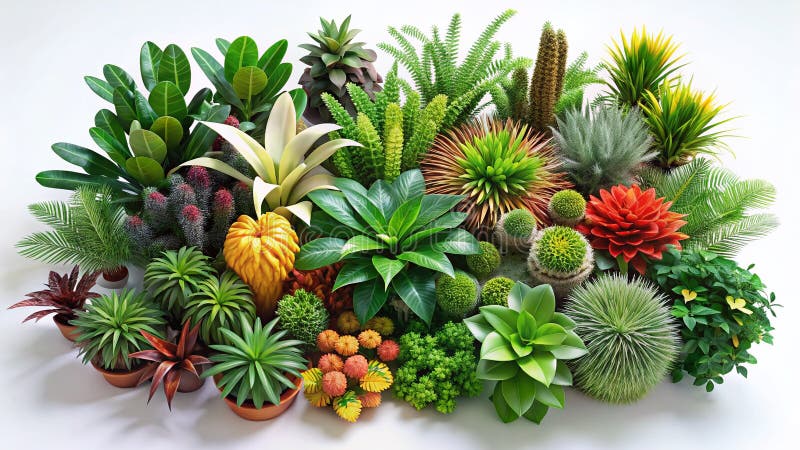 Detailed 3D Botanical Visualization an Aerial Drone Perspective of a ...