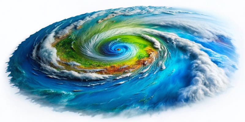 Detailed 3D Cyclone Illustration a Realistic Visual for Weather Studies ...