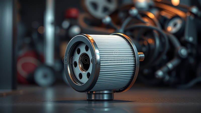 Detailed 3D Engine Oil Filter Model for Automotive Engineering Design ...