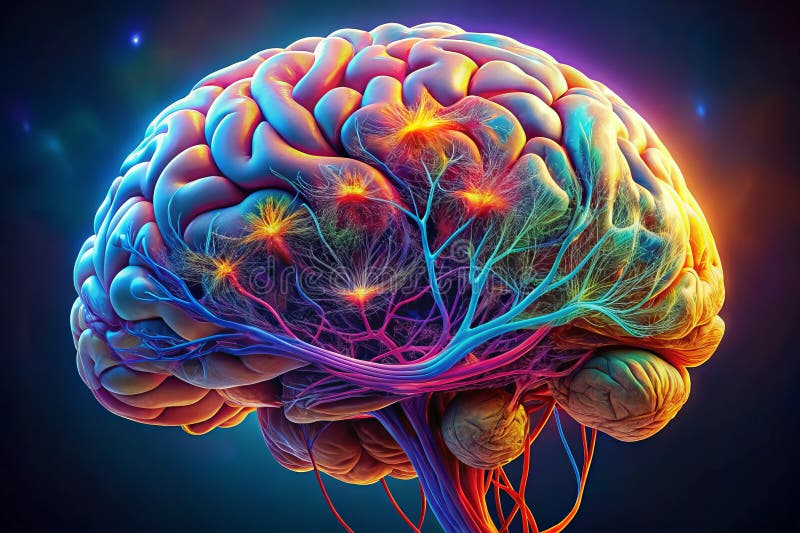 Detailed 3D Human Brain Model a Neurological Science Visualization for ...