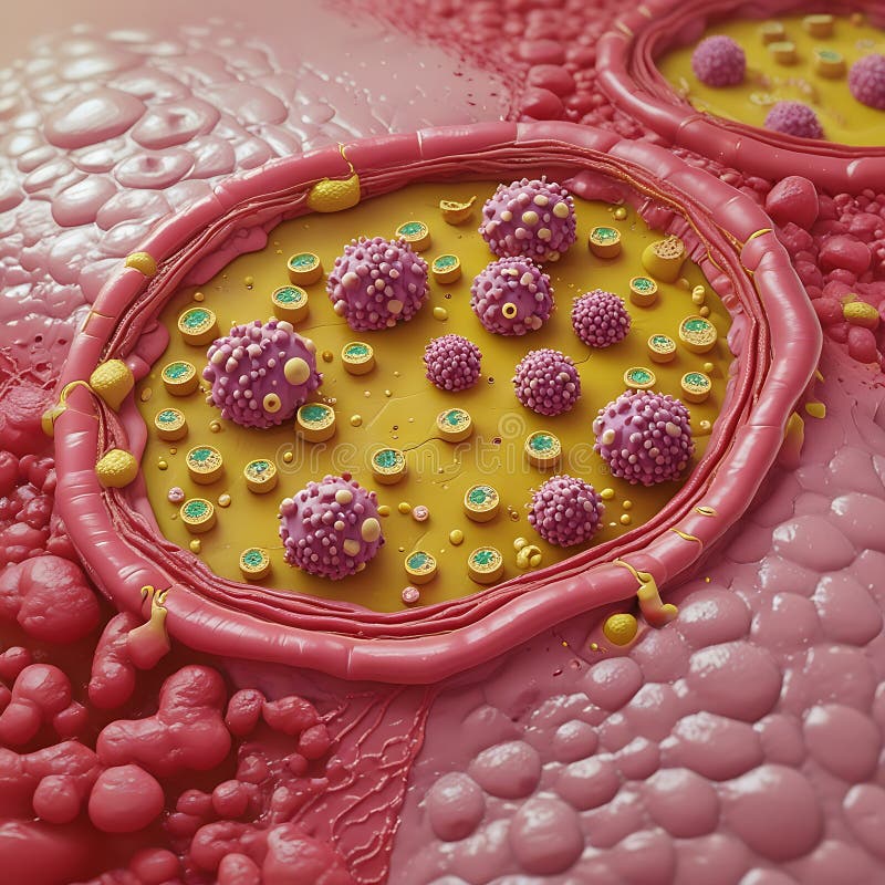 Cellular Structure and Interactions Stock Illustration - Illustration ...