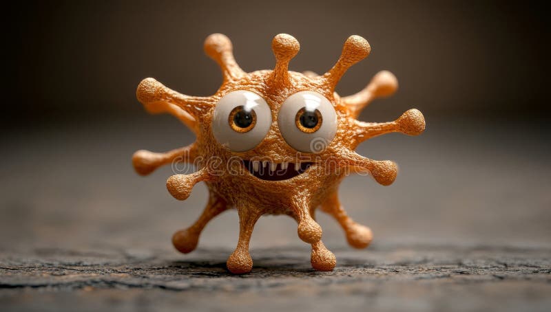 Detailed 3D Illustration of a Complex Microorganism: Microscopic View ...