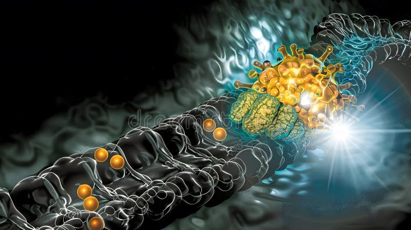 A Detailed 3D Illustration of Enzyme Stock Illustration - Illustration ...