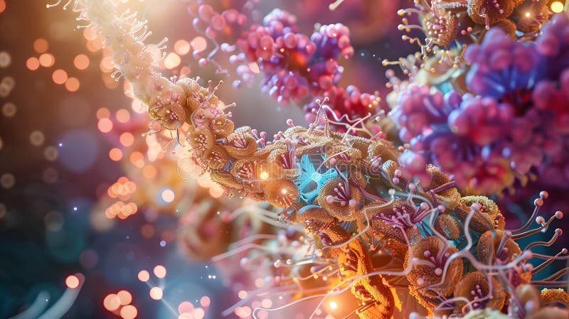 Detailed 3D Illustration of an Enzyme Stock Illustration - Illustration ...