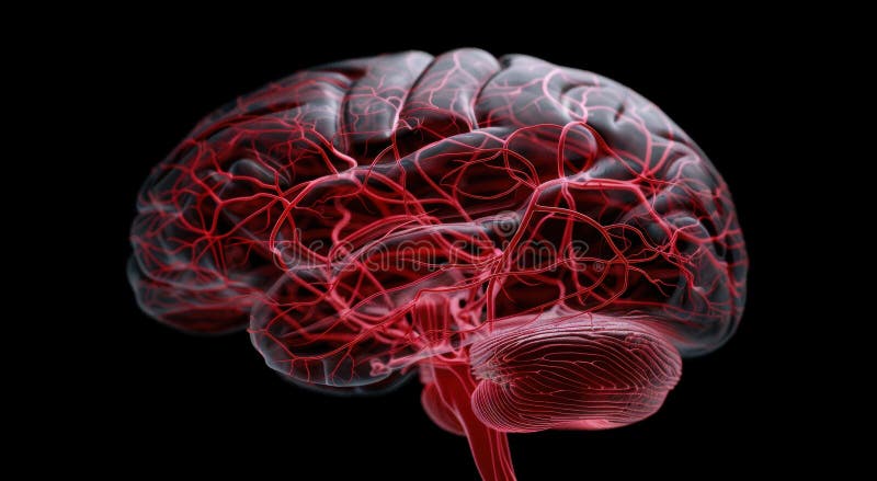 Detailed 3D Illustration of the Human Brain Stock Illustration ...