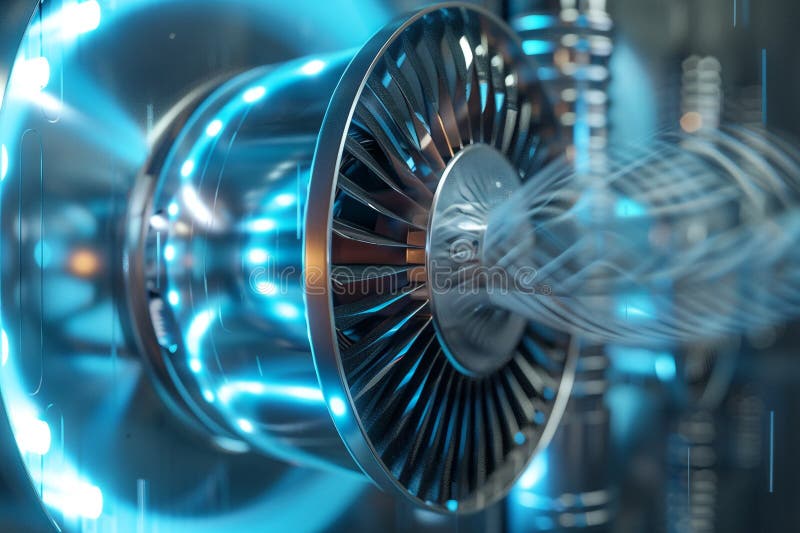 A Detailed 3D Illustration of a Ventilation Fan with Airflow Simulation ...