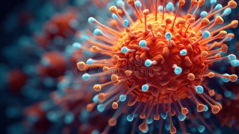 Detailed 3D Illustration of a Virus Particle Showcasing Its Unique ...