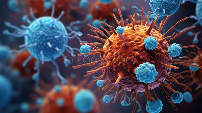 Detailed 3D Illustration of a Virus Particle Showcasing Its Unique ...