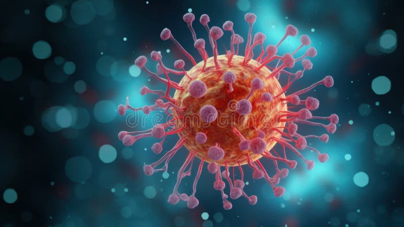 Detailed 3D Illustration of a Virus Particle Showcasing Its Unique ...