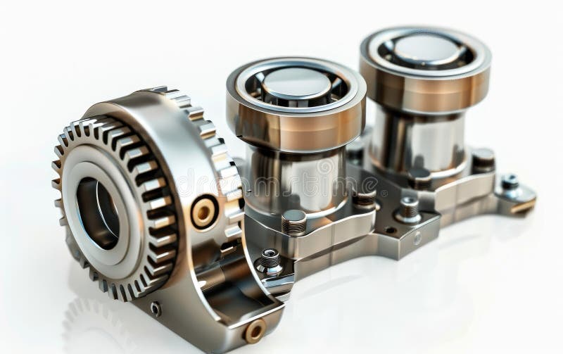 Detailed 3D Image of Piston Component Isolated on White Background ...